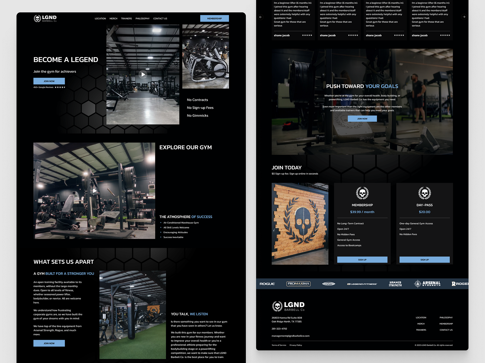 LGND Barbell - Site Redesign to improve user experience by Carlos ...