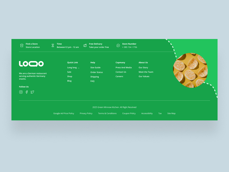 Food Website - Footer Ui by Zahra Noori on Dribbble