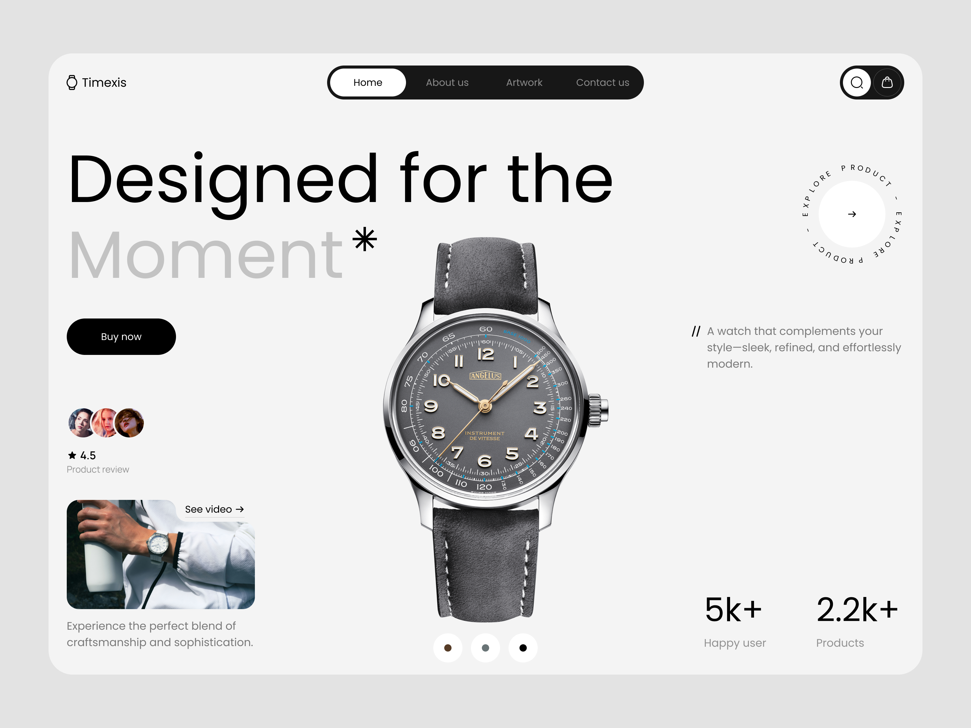 Design for the Movement – A Watch Website by Rishabh Rai on Dribbble
