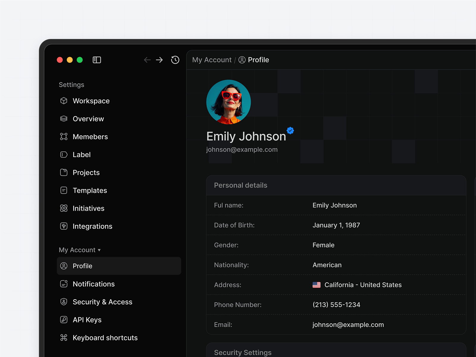 User Profile design [Dark theme] by Dmitry Sergushkin on Dribbble