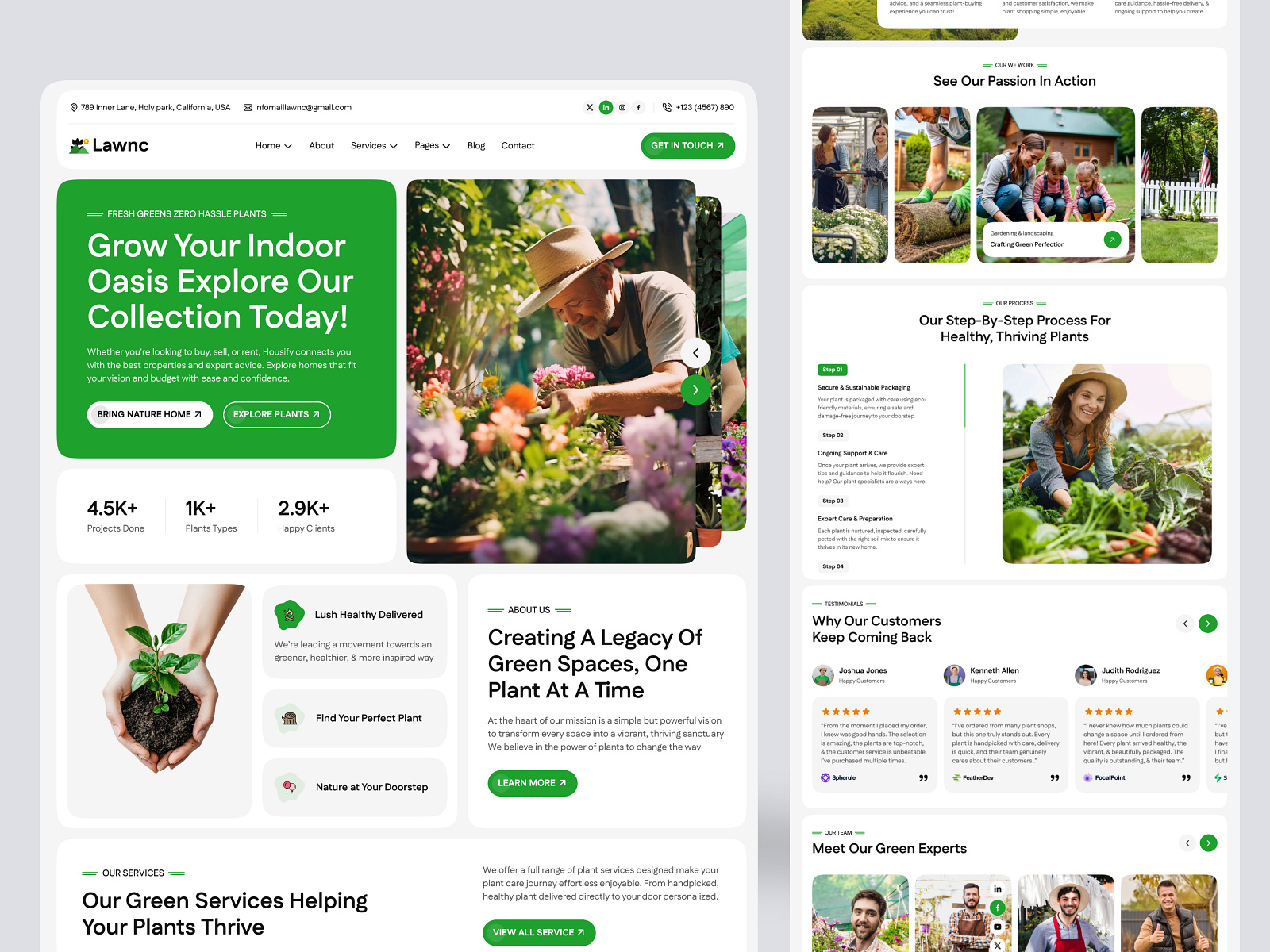 Gardening & Landscaping website by Shahria Hossain on Dribbble