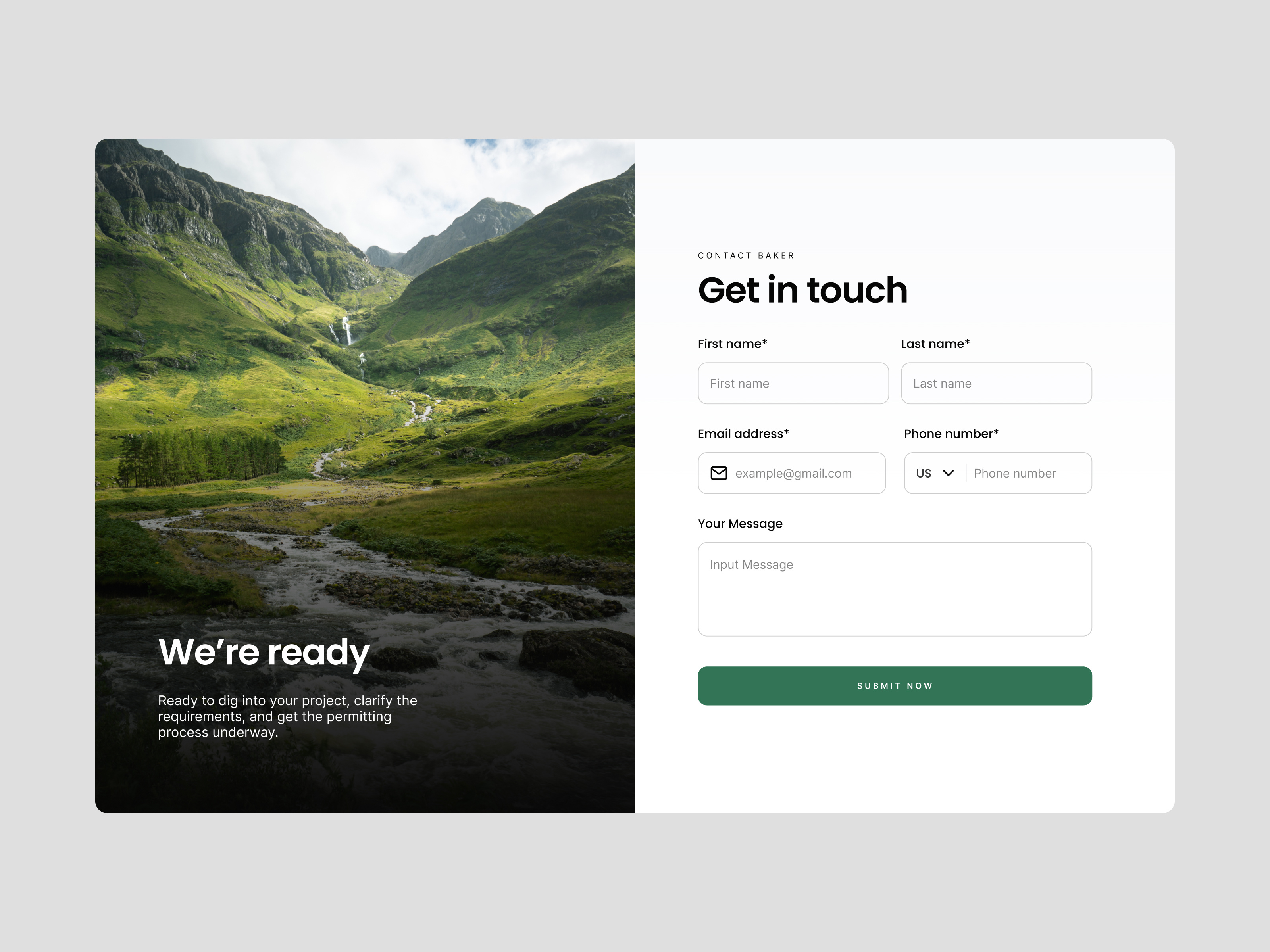 Baker - Parallax CTA Form by Muhammad Noval for Barkahlabs on Dribbble