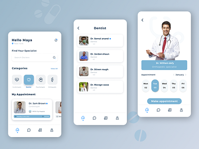 Hospital App Design by Guru TechnoLabs on Dribbble