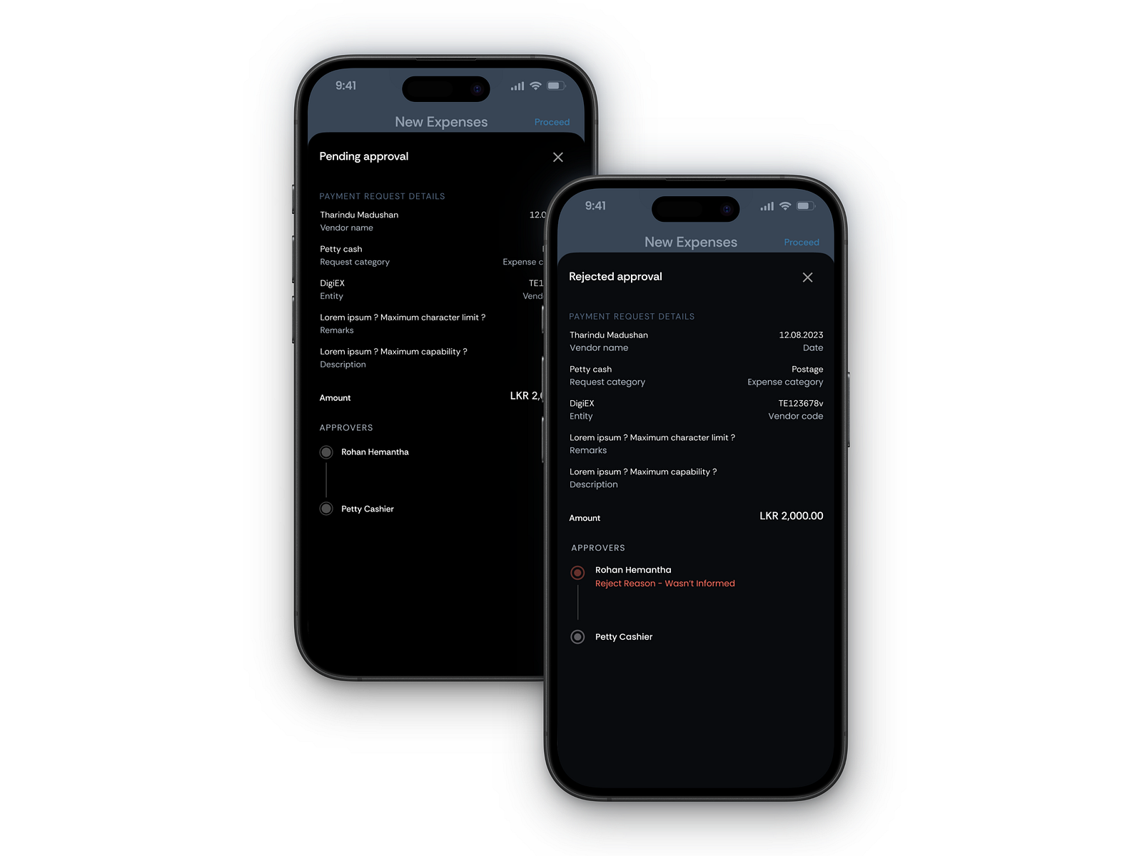 DIGIEX Mobile App - Real Time Status Display Screen UI design by ...