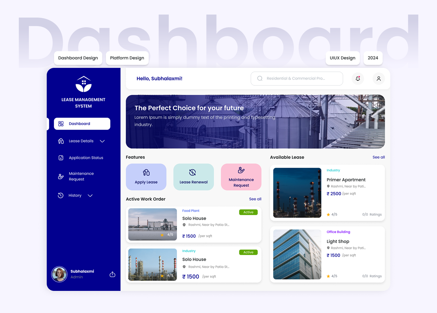 Lease Management System Dashboard Design by ModernUI on Dribbble
