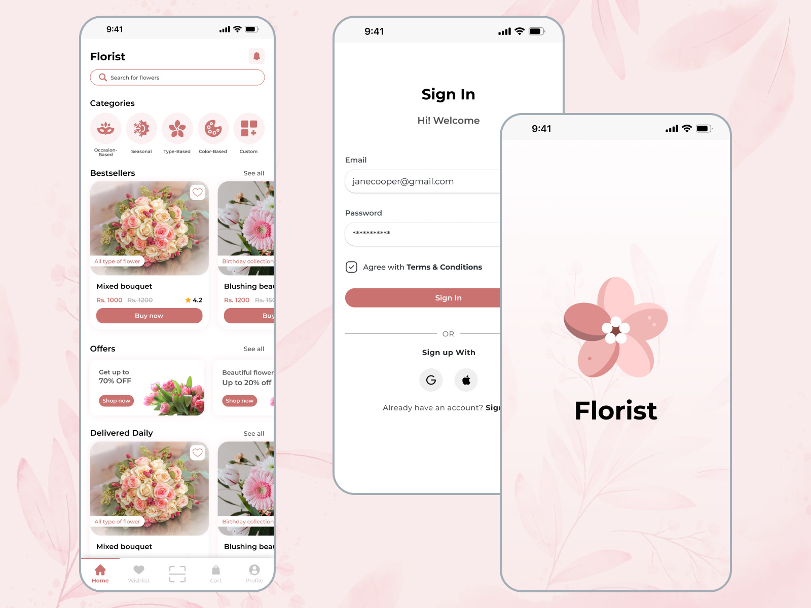Flower App Design – A Stunning Floral App Experience for Florist by ...