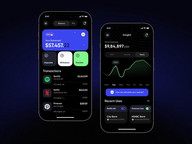 Monerch - Expense Tracker App UI by Musemind Mobile for Musemind - UX ...