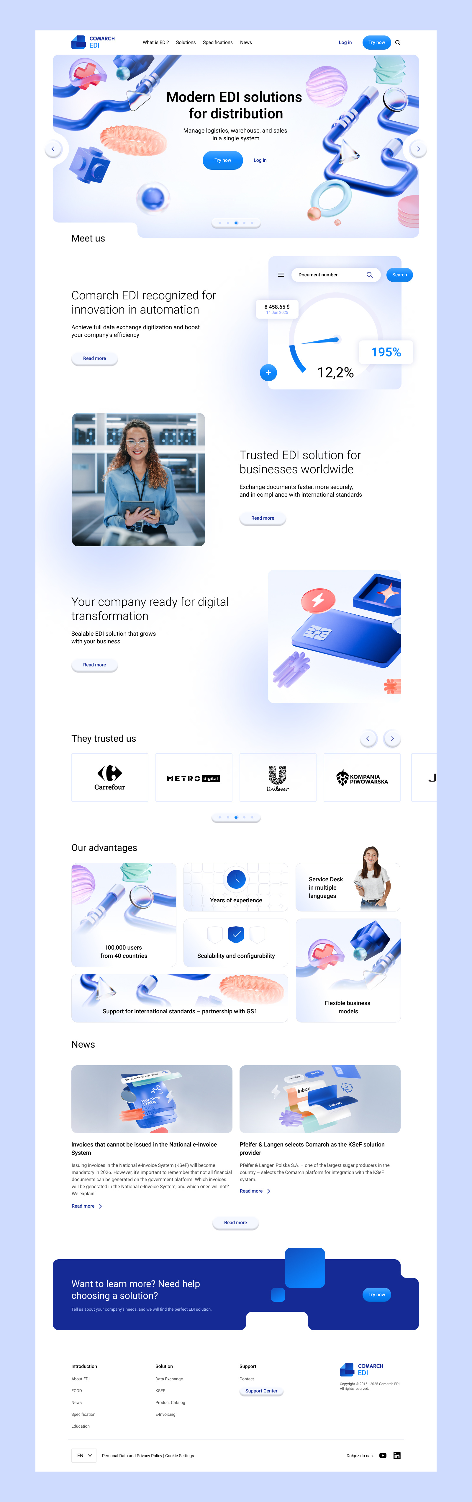 Electronic Data Interchange Microsite by Dominik Pietruszka on Dribbble