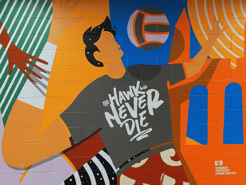St Josephs University Rec Center Mural - 4of4 by UNAPXLXGETIC on Dribbble
