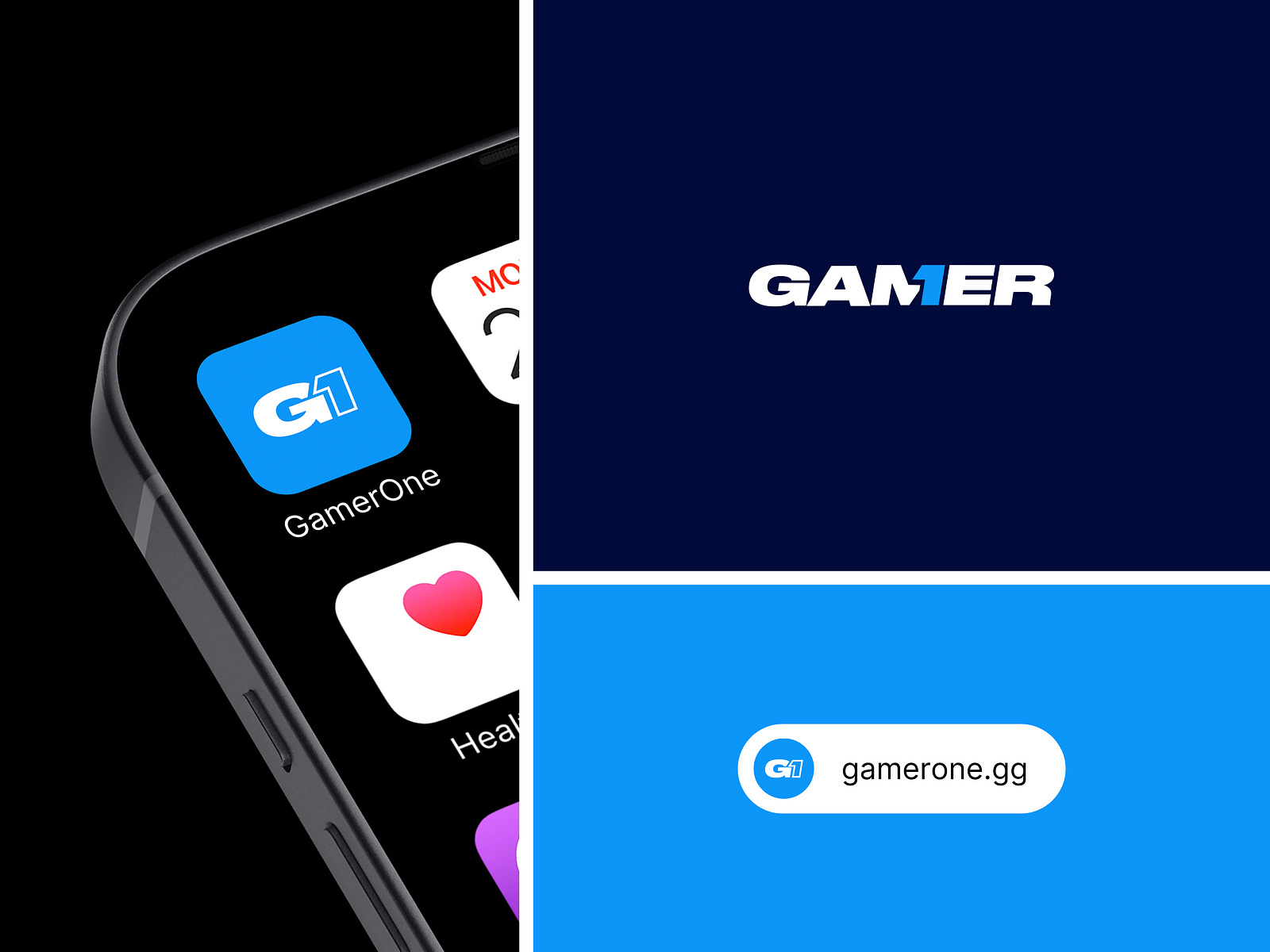Logo design for GamerOne platform for gamers. G1 Mobile app icon by ...