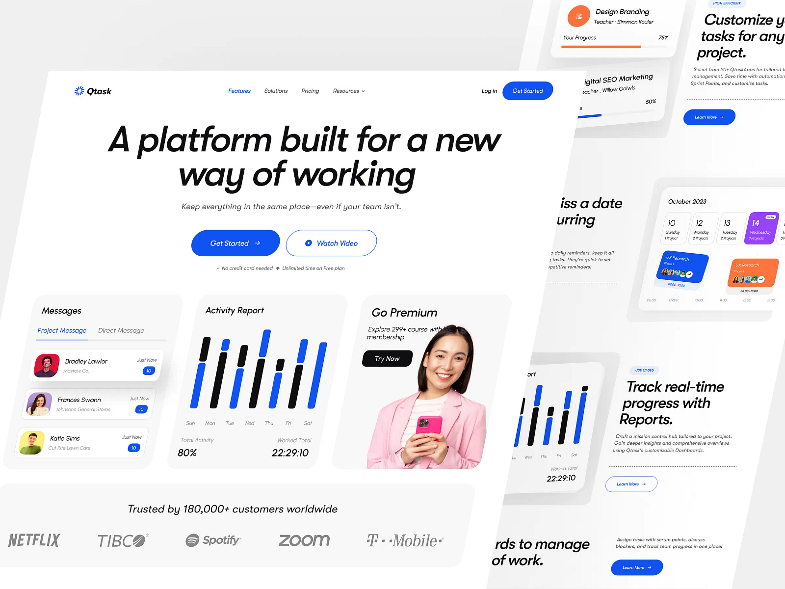 Task Management Landing Page by Bhuiyan on Dribbble