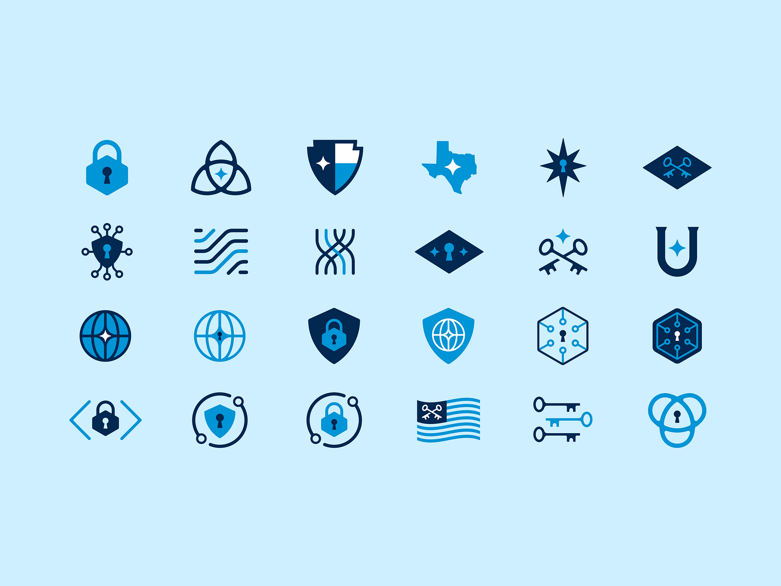 Unchained Icons/ Symbols by Rocky Roark for Blue Cyclops on Dribbble
