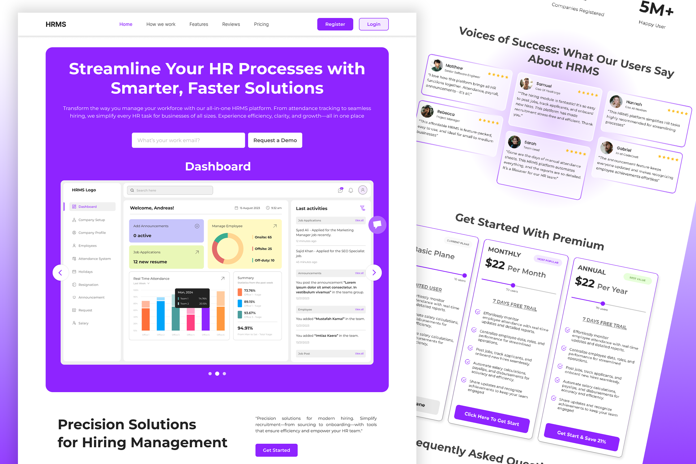 HRMS Web App Design by Comcodia on Dribbble