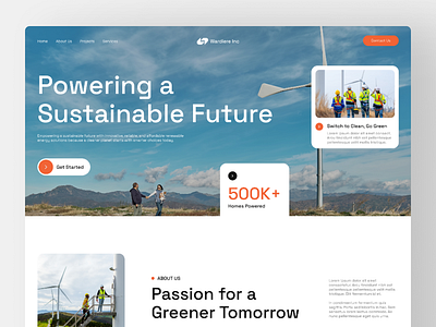 Sustainable Energy Clean Minimalist Landing Page by Stylin Framer on ...