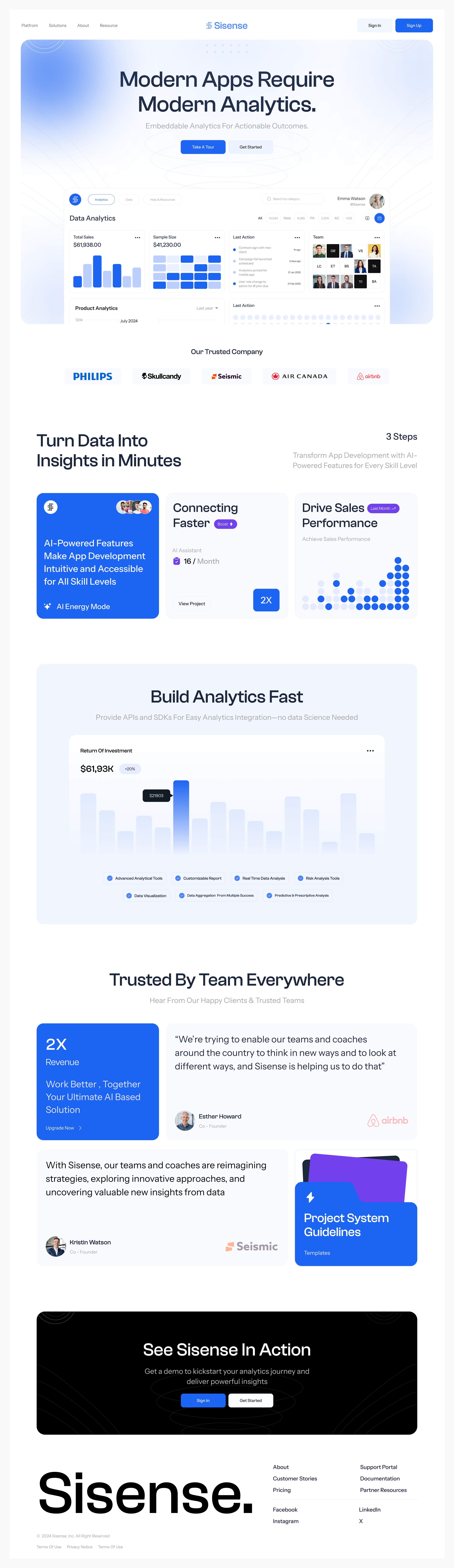 Sisense - A Data Analytics Website by Riazul Islam on Dribbble