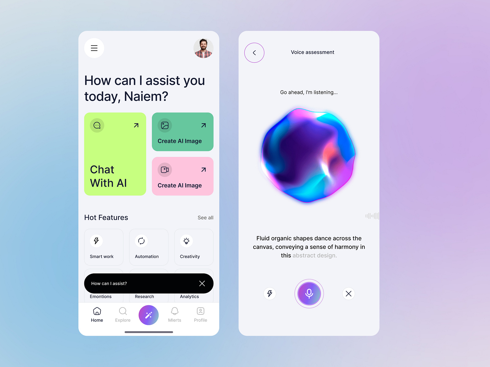 Ai app design mobile app by Naiem Islam on Dribbble