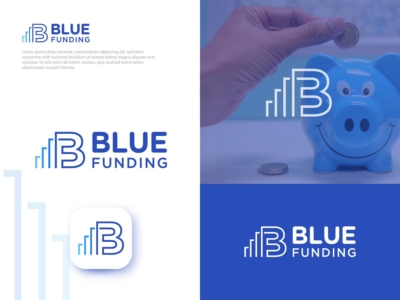 Blue Funding Logo Design, Logo by 1StopCreative on Dribbble