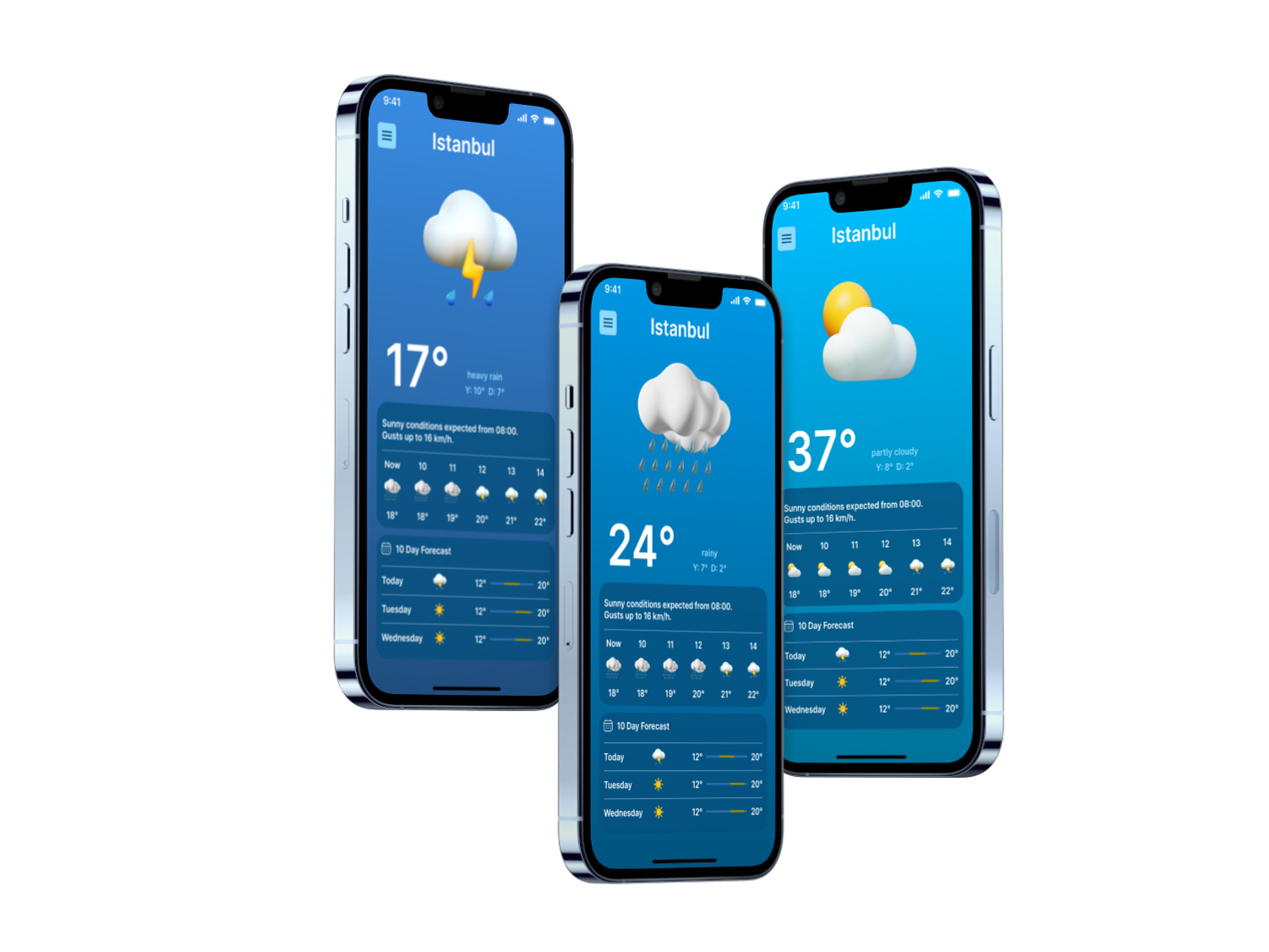 Daily UI #037 - Weather by mehtap taşdan on Dribbble