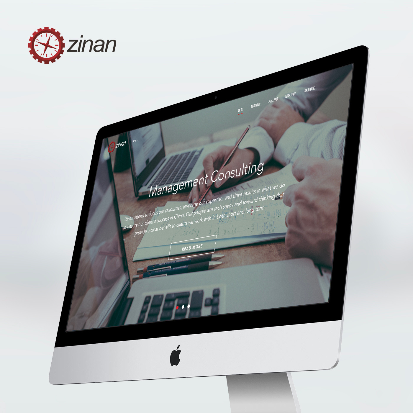 Zinan's website design by Elena Li on Dribbble