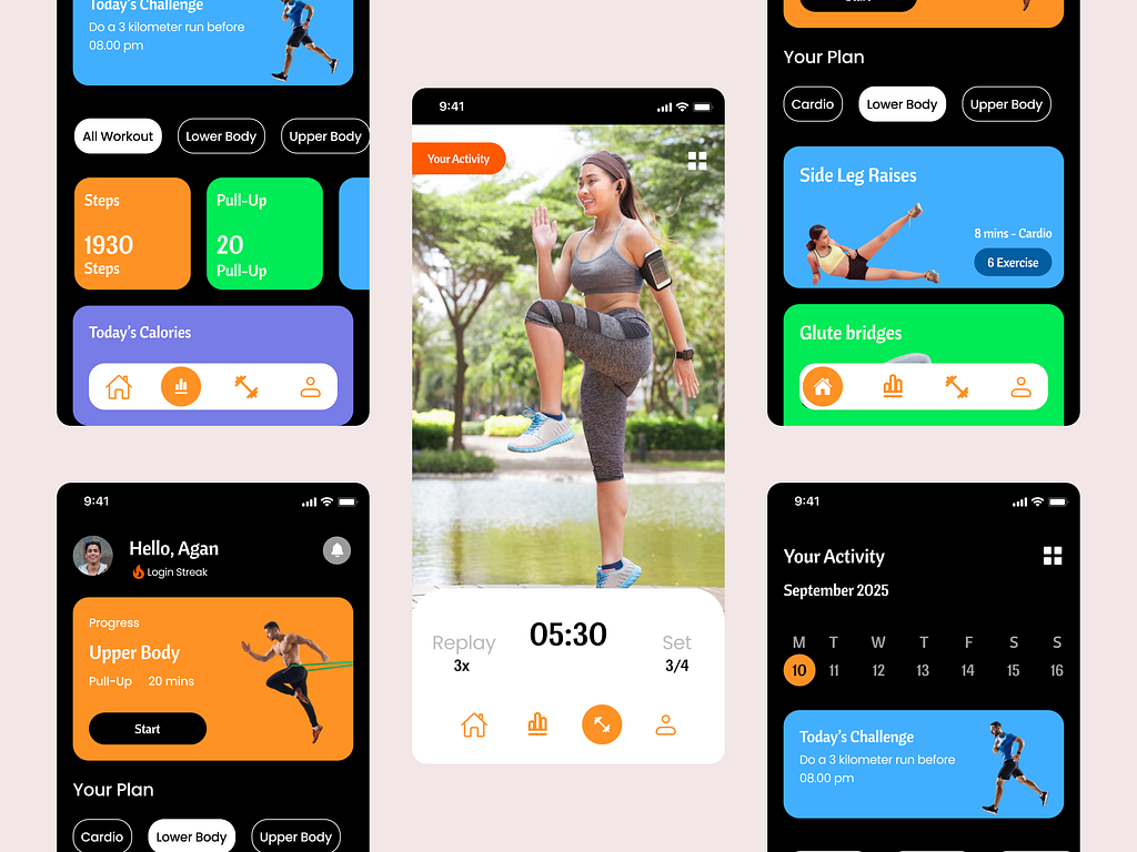 Fitness Challenge App UI Design by aika zalfa on Dribbble