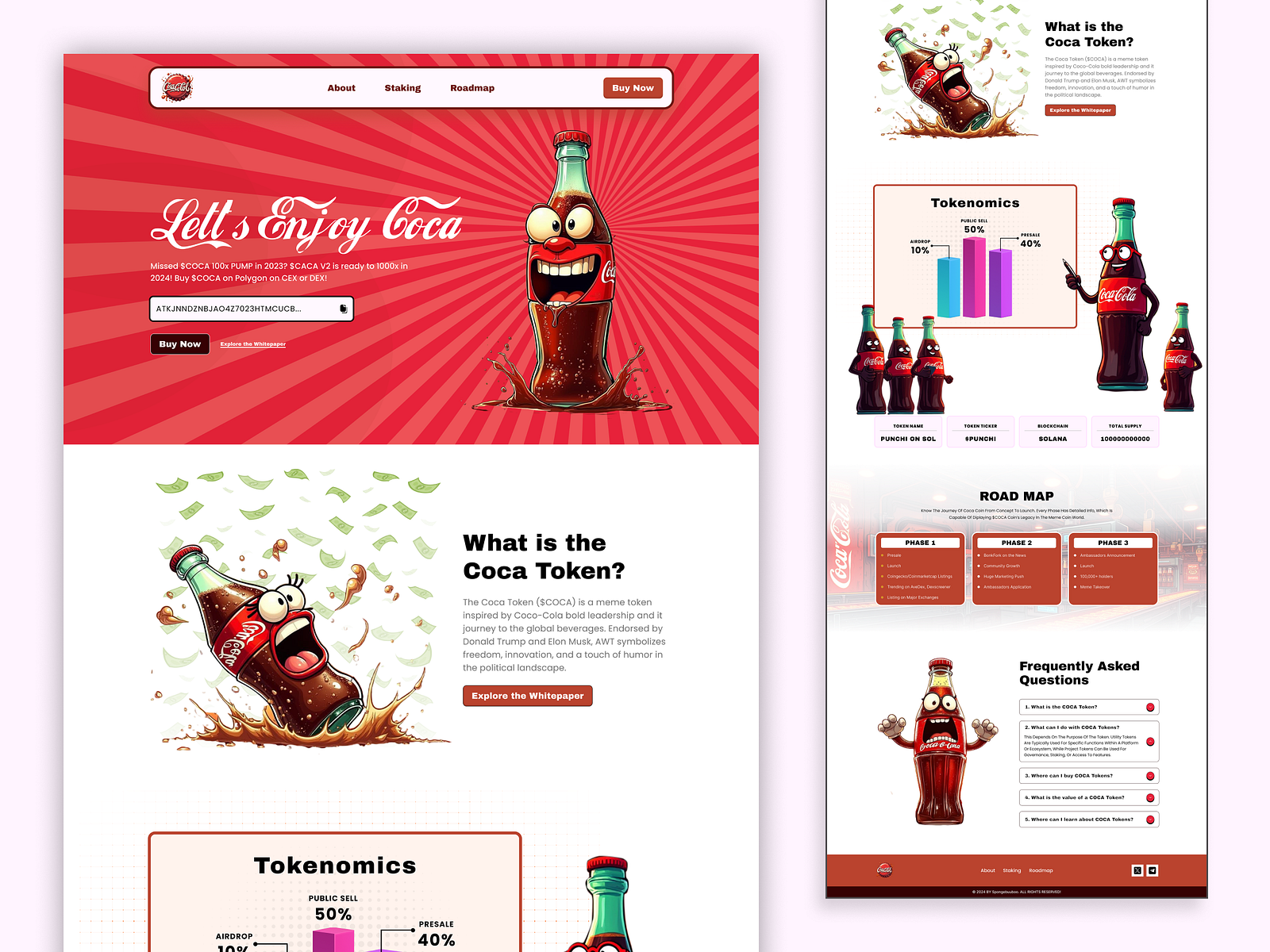 Coca Meme Coin Figma Website UI Design by Bitrix Infotech Pvt Ltd on ...