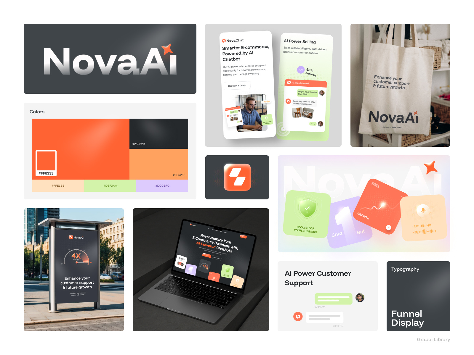 NovaAI Chatbots AI-Powered Website Template by Grabui Library on Dribbble