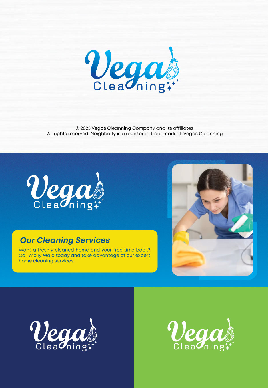 Vegas Cleaning Logo Design by Riaz Khan on Dribbble