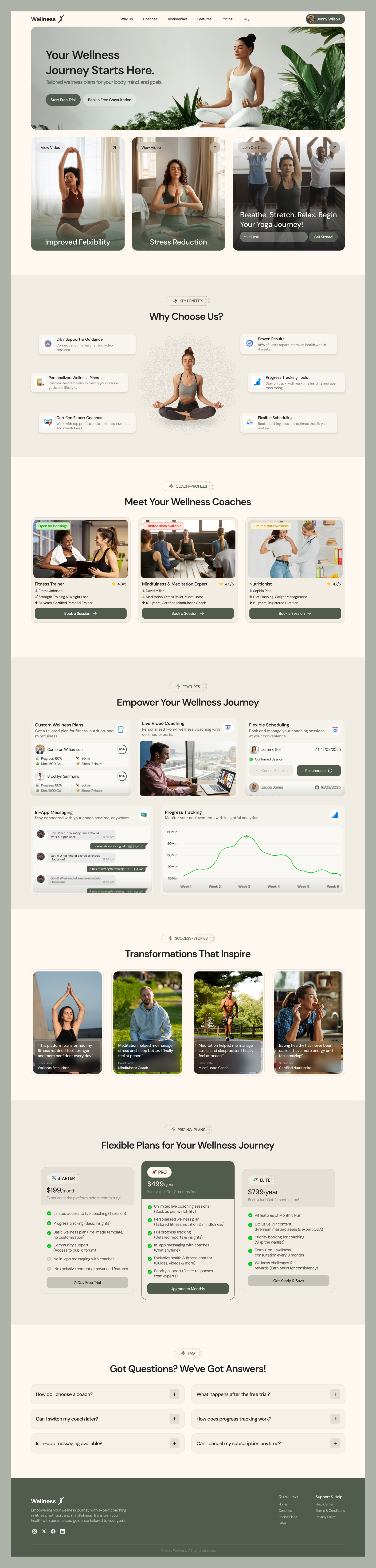 Virtual Wellness Coaching – Landing Page Design by RAXIT PETHANI on ...