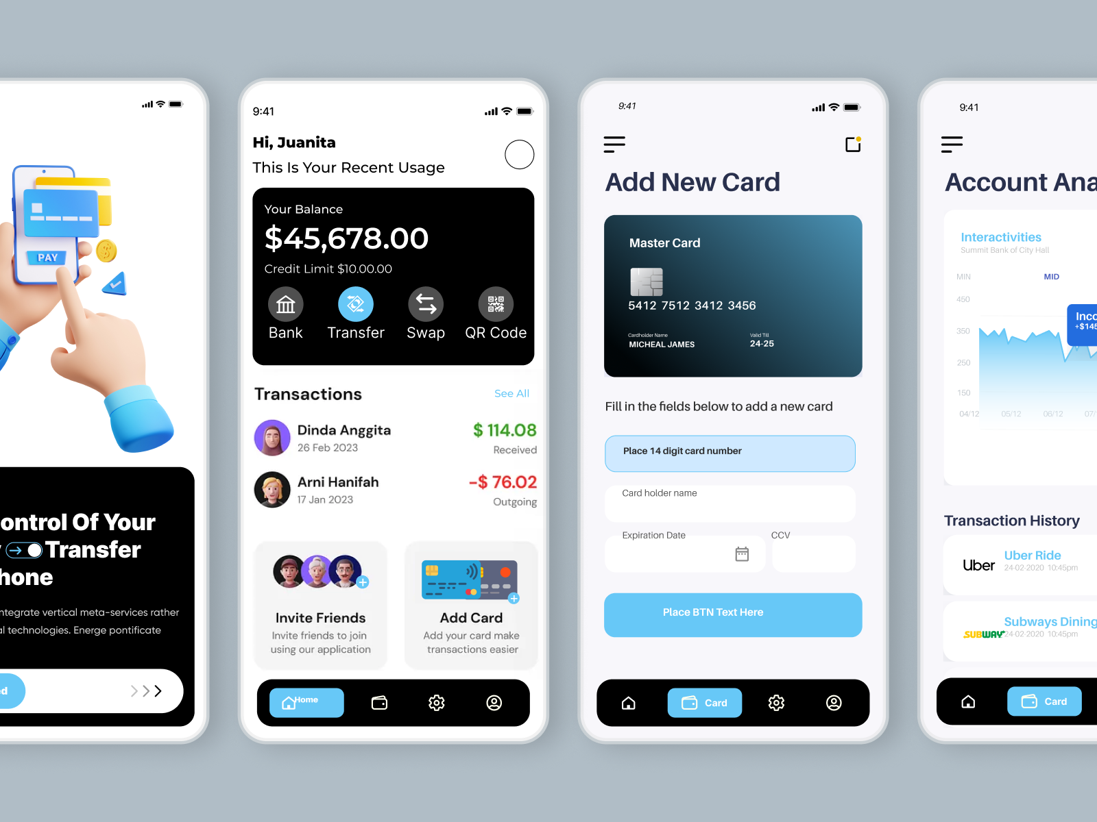 Money Transfer Mobile app Ui Design by Jarviz Lab || UI/UX Design ...