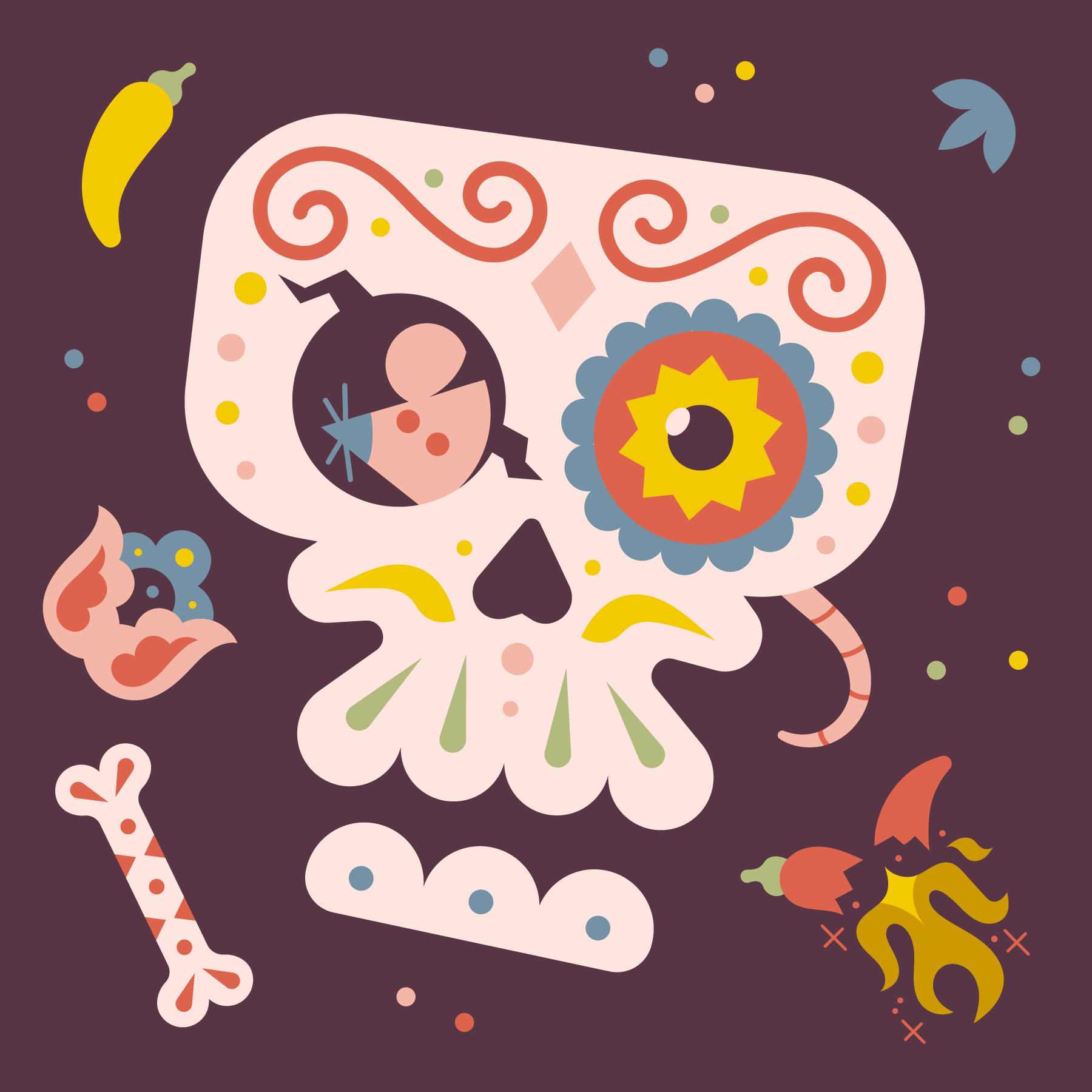 Hot Mexican Pattern design for SAXX by Enisaurus on Dribbble