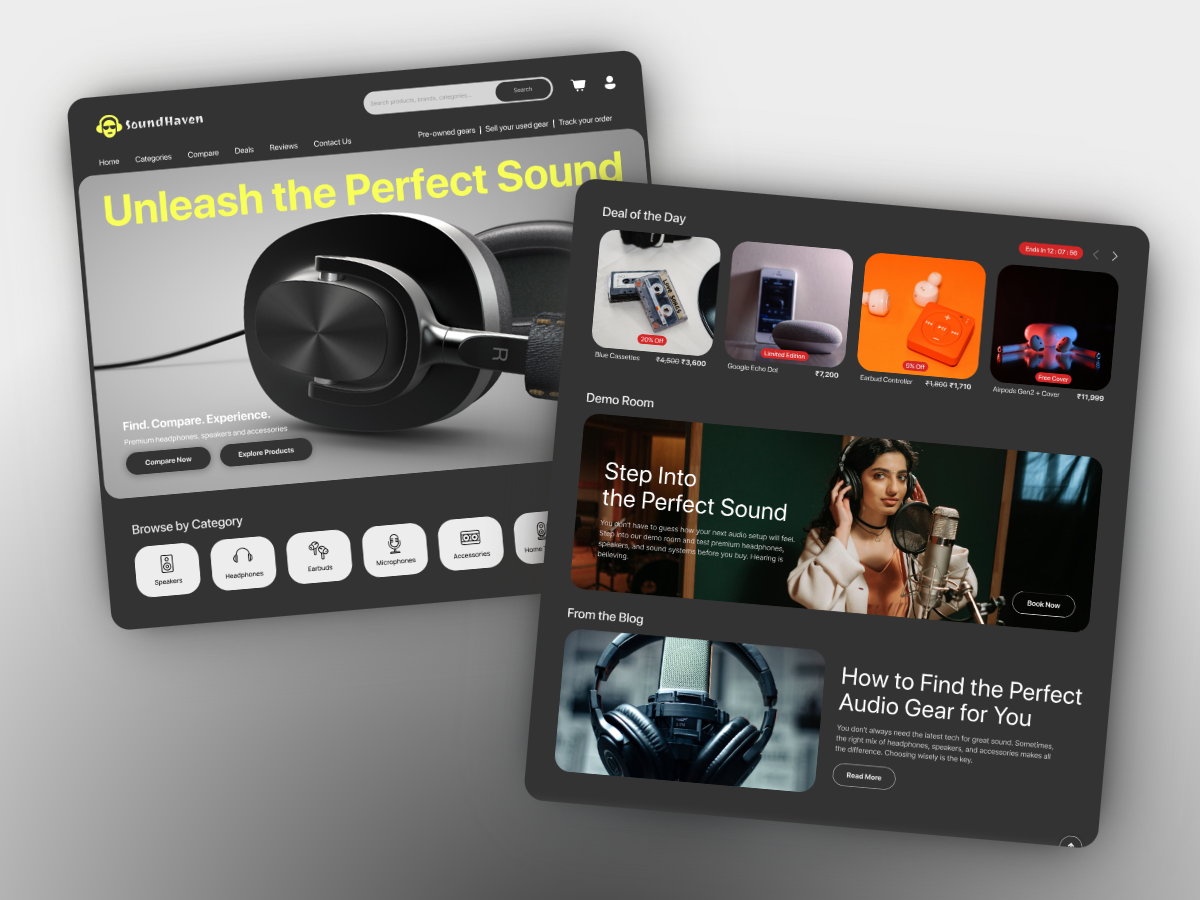 Audio Equipment Store by Neointeraction Design (UX Design Agency) on ...