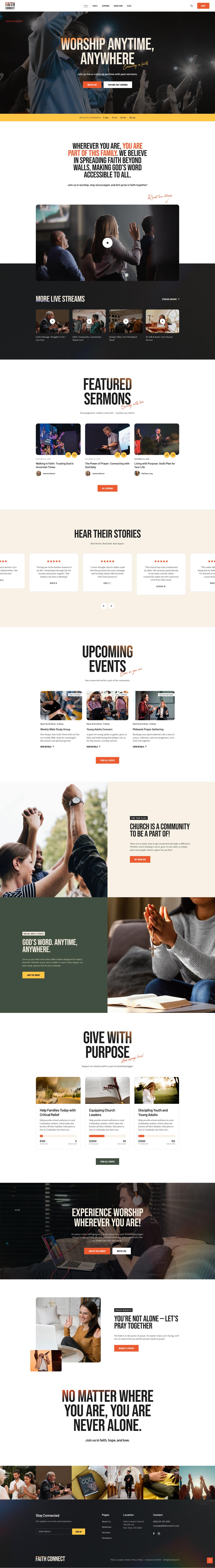 Faith Connect - Religion & Church WordPress Theme by cmsmasters studio on Dribbble