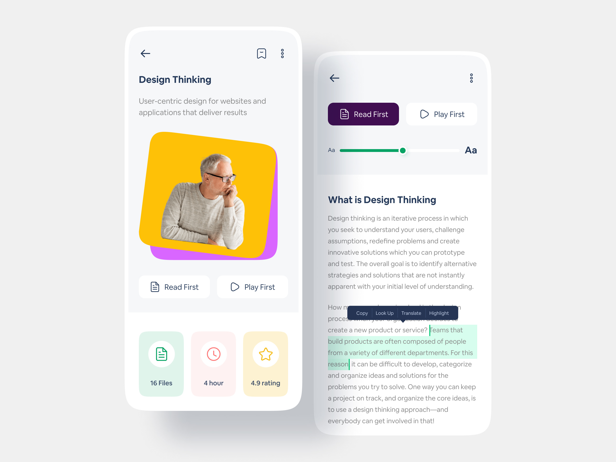 e-Learning Mobile App Design by Oyasim Ahmed for Zain's Studio on Dribbble