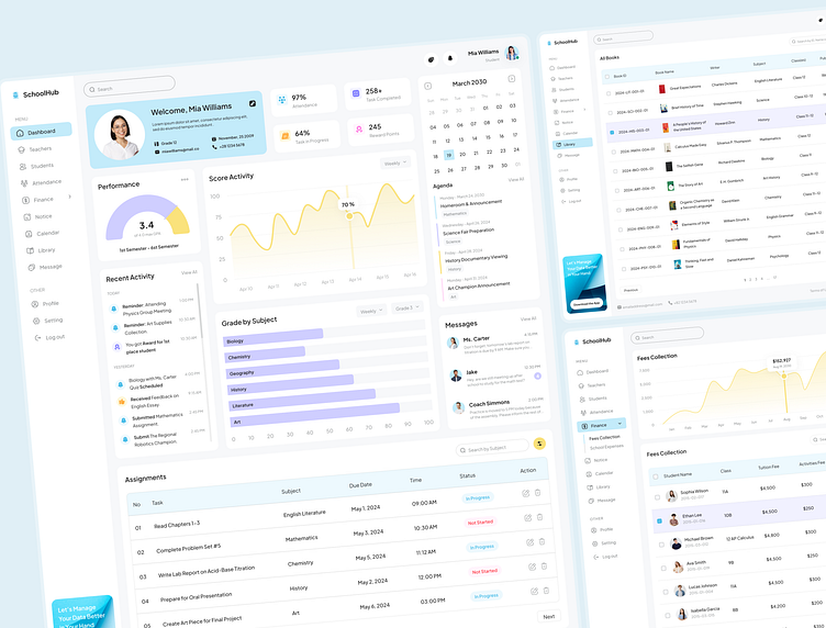 SchoolHub – School Management Dashboard by Ahmad S. Afandi for ...