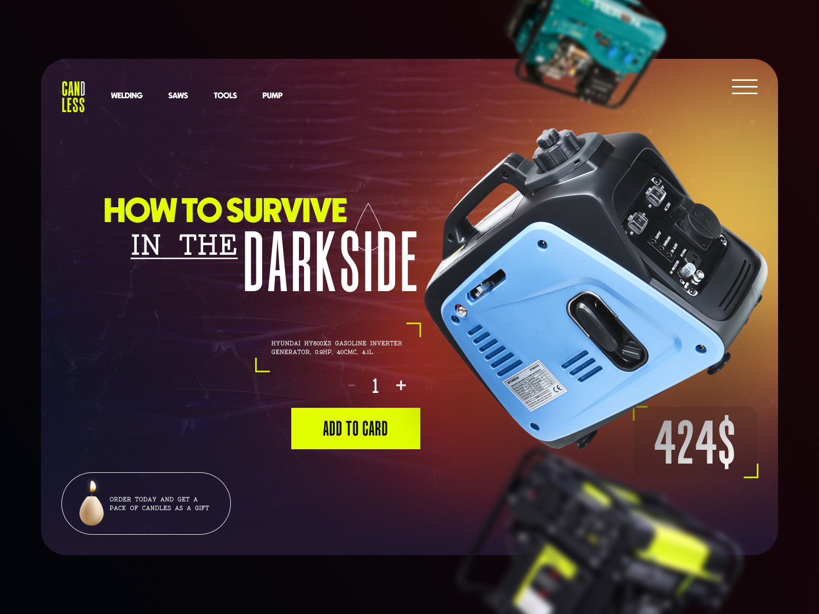 Site for a Generator shop💡 by Catherine Tskhovrebashvili🇺🇦 on Dribbble