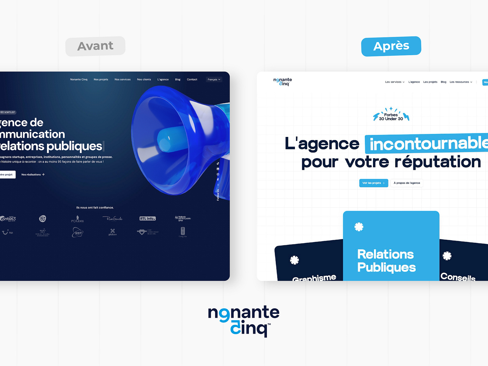 Nonante Cinq - Before After by ⚡️ Tom Cobut ⎪ Web & Graphic Designer on ...