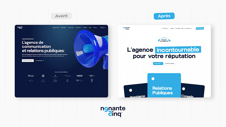 Nonante Cinq - Before After by ⚡️ Tom Cobut ⎪ Web & Graphic Designer on ...