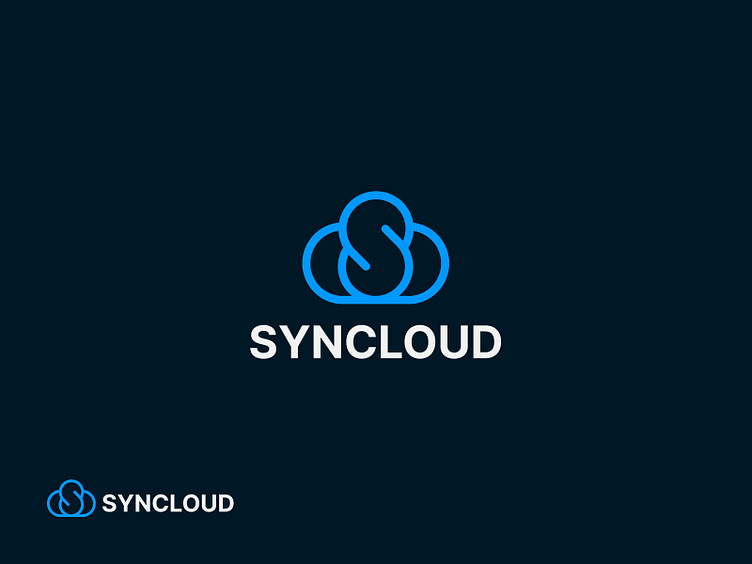 Branding/ Minimalist/ Modern Syncloud Logo Design Concept. by Nayan Tamli for Brand Crown on ...