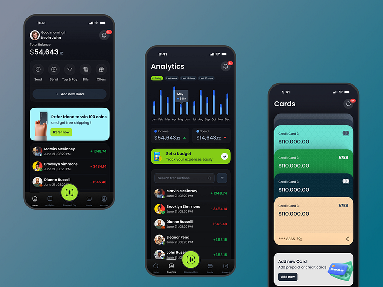 📱 Mobile Banking App UI Exploration by Mahesh GH on Dribbble
