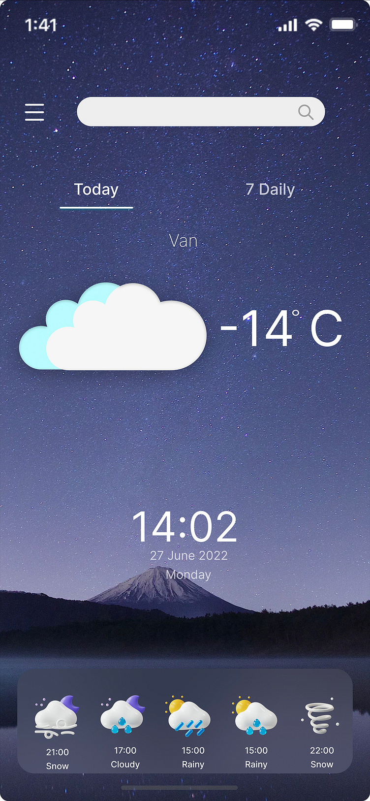 Weather app UI by Hamza on Dribbble