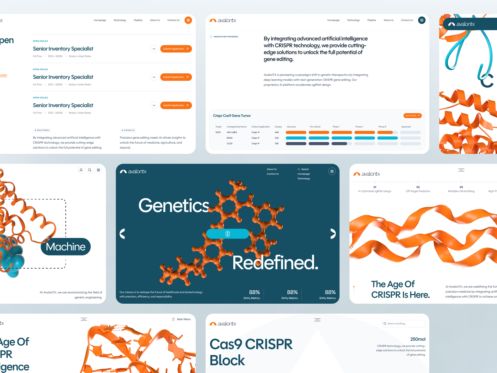 avalontx: AI CRISPR Gene DNA Editing - Desktop Overview UIUX by Samuel Oktavianus on Dribbble