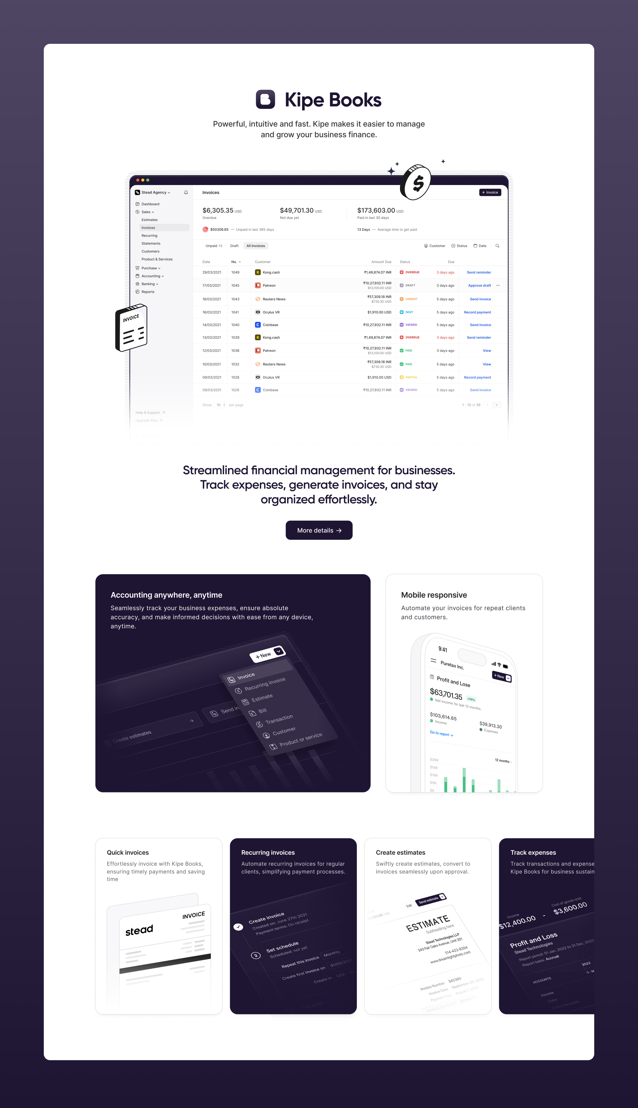 Kipe Website Design by Shinas P for Stead on Dribbble