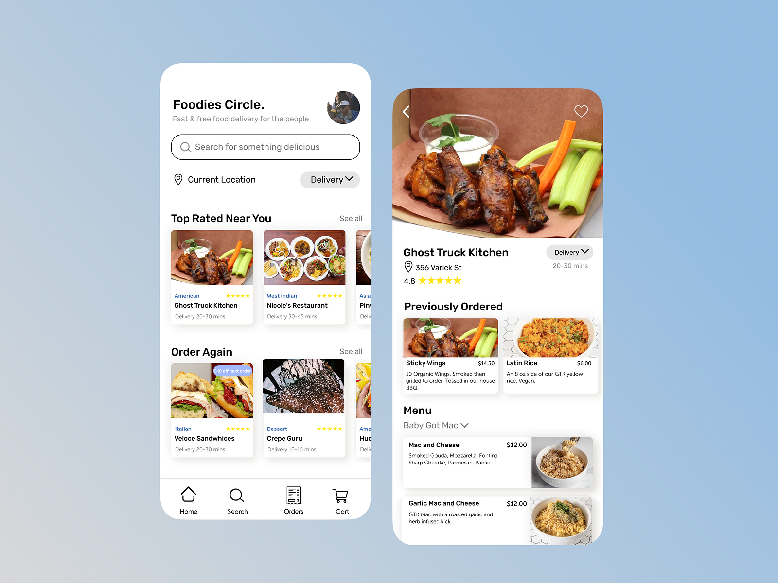 Daily UI 043 - Food Menu/Delivery App by Karim A on Dribbble
