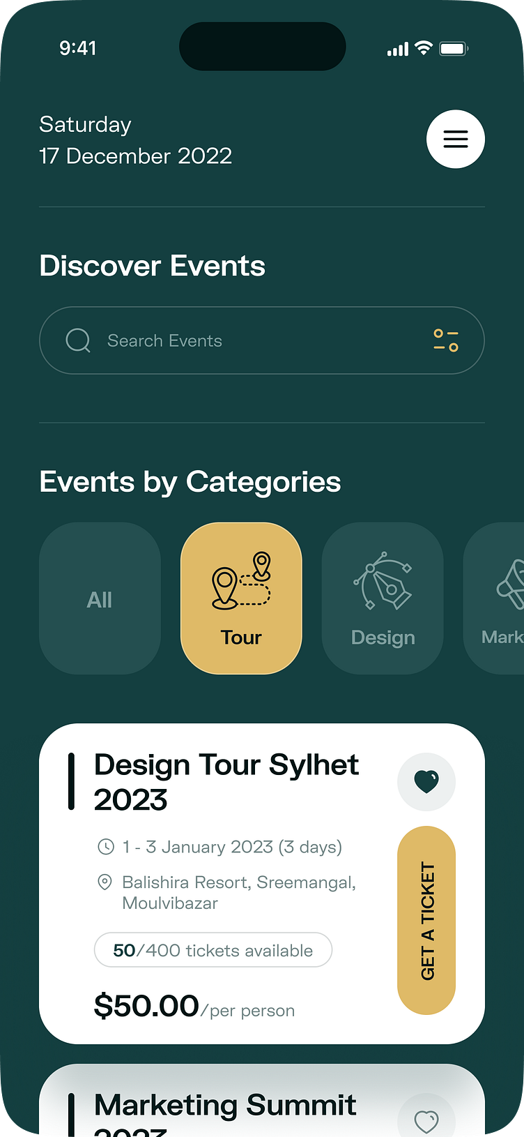 Event Ticket Booking Mobile App Design by Nur Alam on Dribbble Event Ticket Booking Mobile App Design by Nur Alam on Dribbble