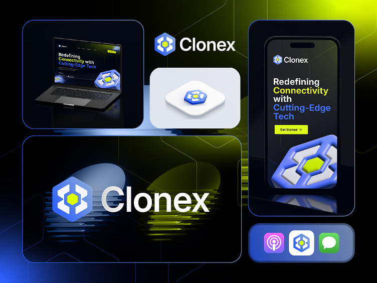 Clonex - Next-Gen Blockchain & Fintech Identity Logo Design by Nazmul ...