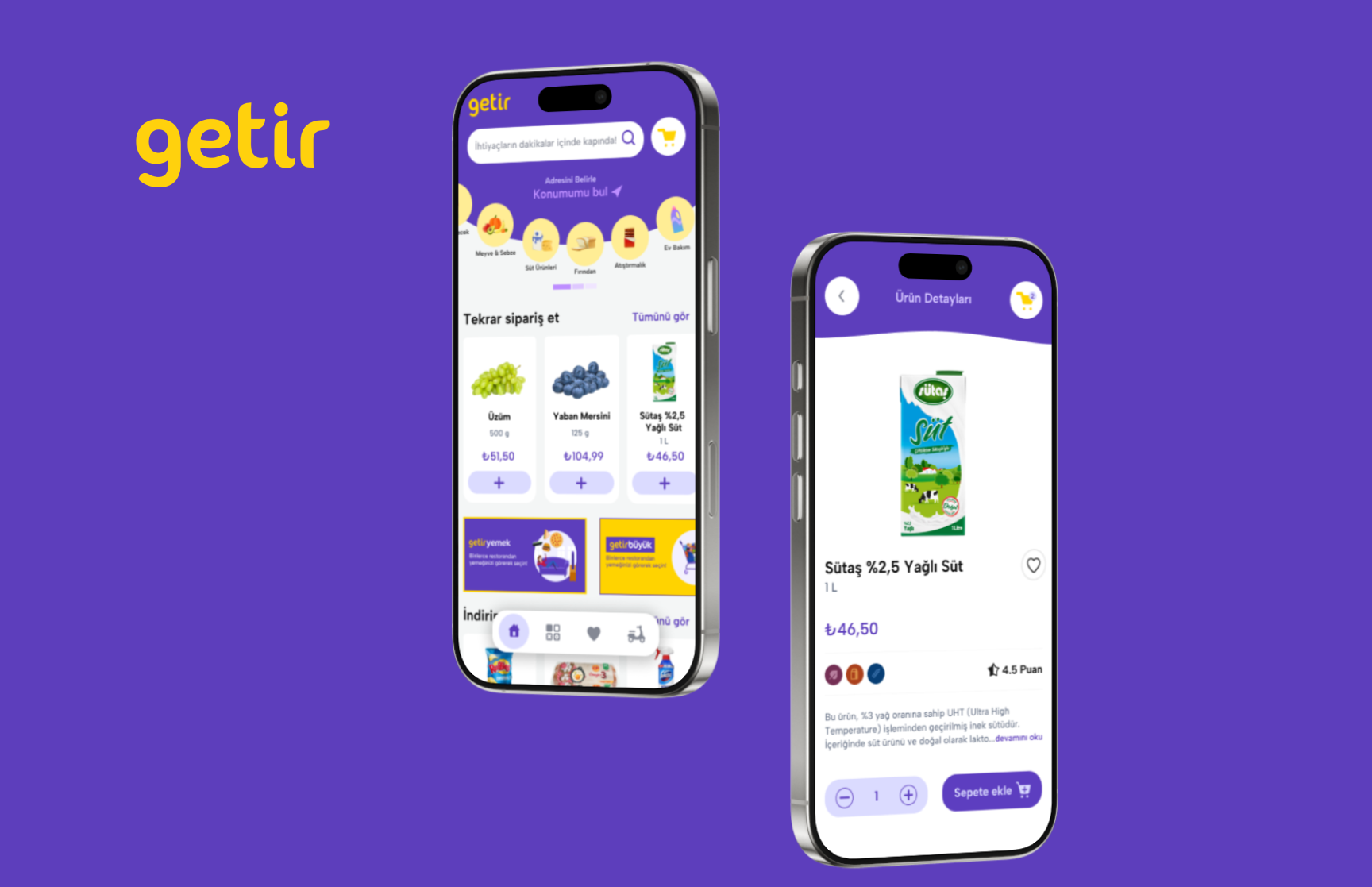 Getir Mobile Application Redesign | UX/UI Case Study 💜 by Sena Aydın on ...