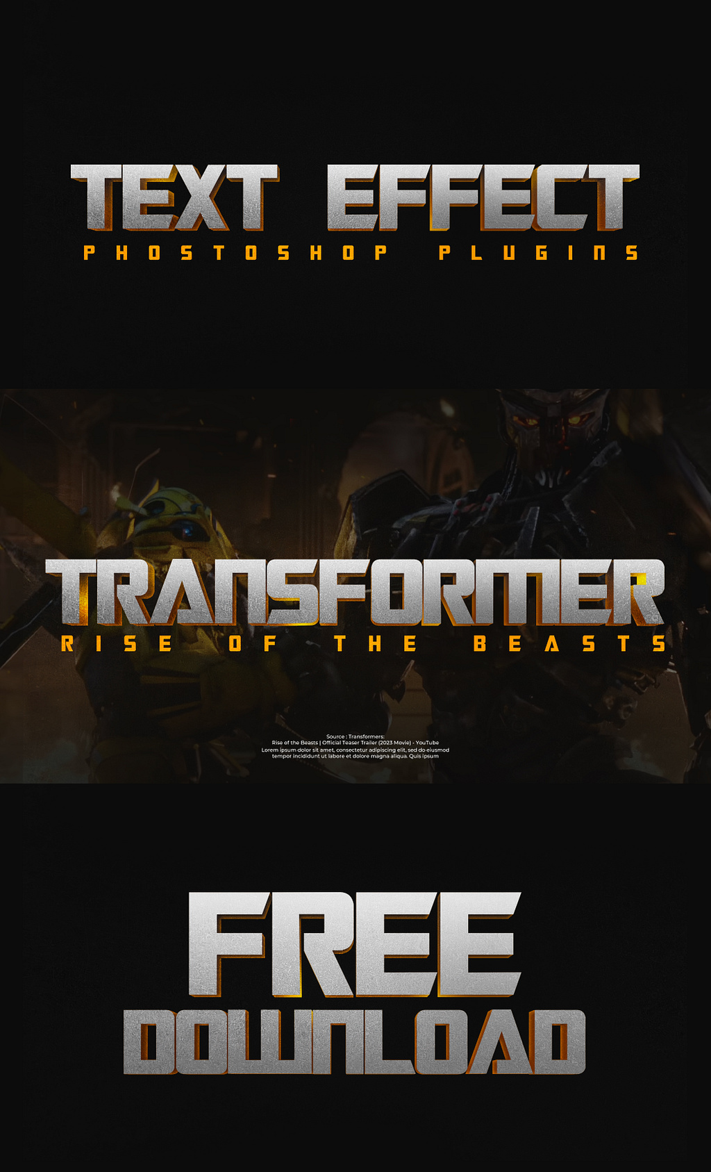Transformer : Rise of the Beasts Text Effect || Unofficial by Matsero ...