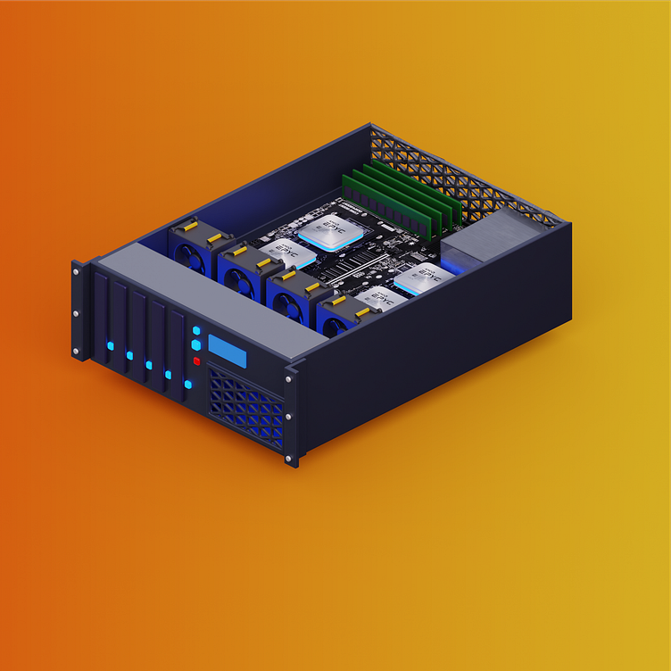 CPU Server/Rack by Dmitry on Dribbble