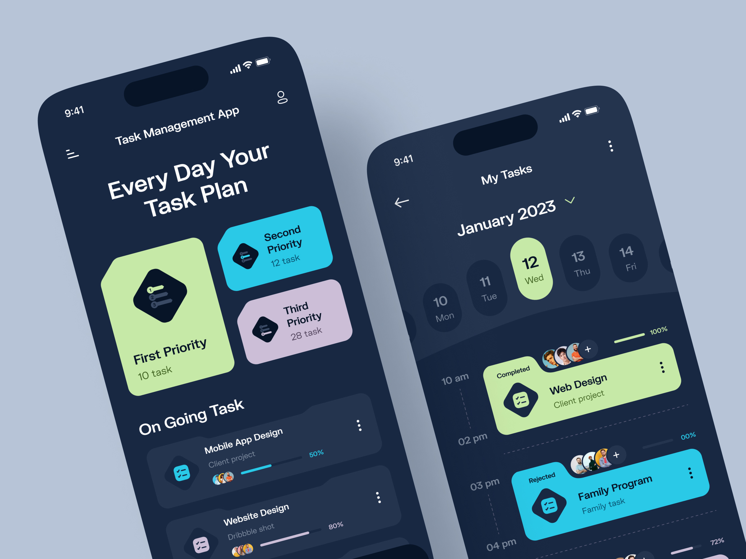 Task and Project Management Mobile App by Nur Alam on Dribbble