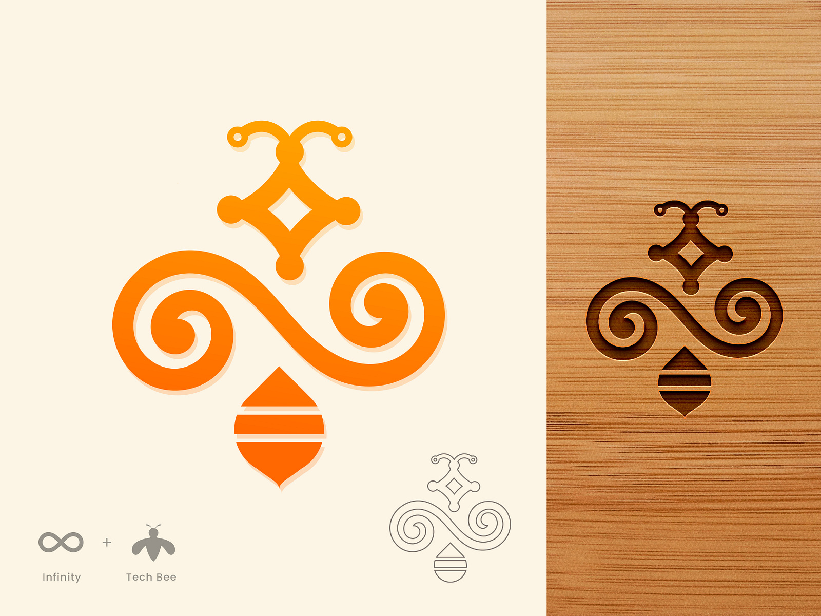 Infinity Bee Tech Modern logo design by Artex on Dribbble
